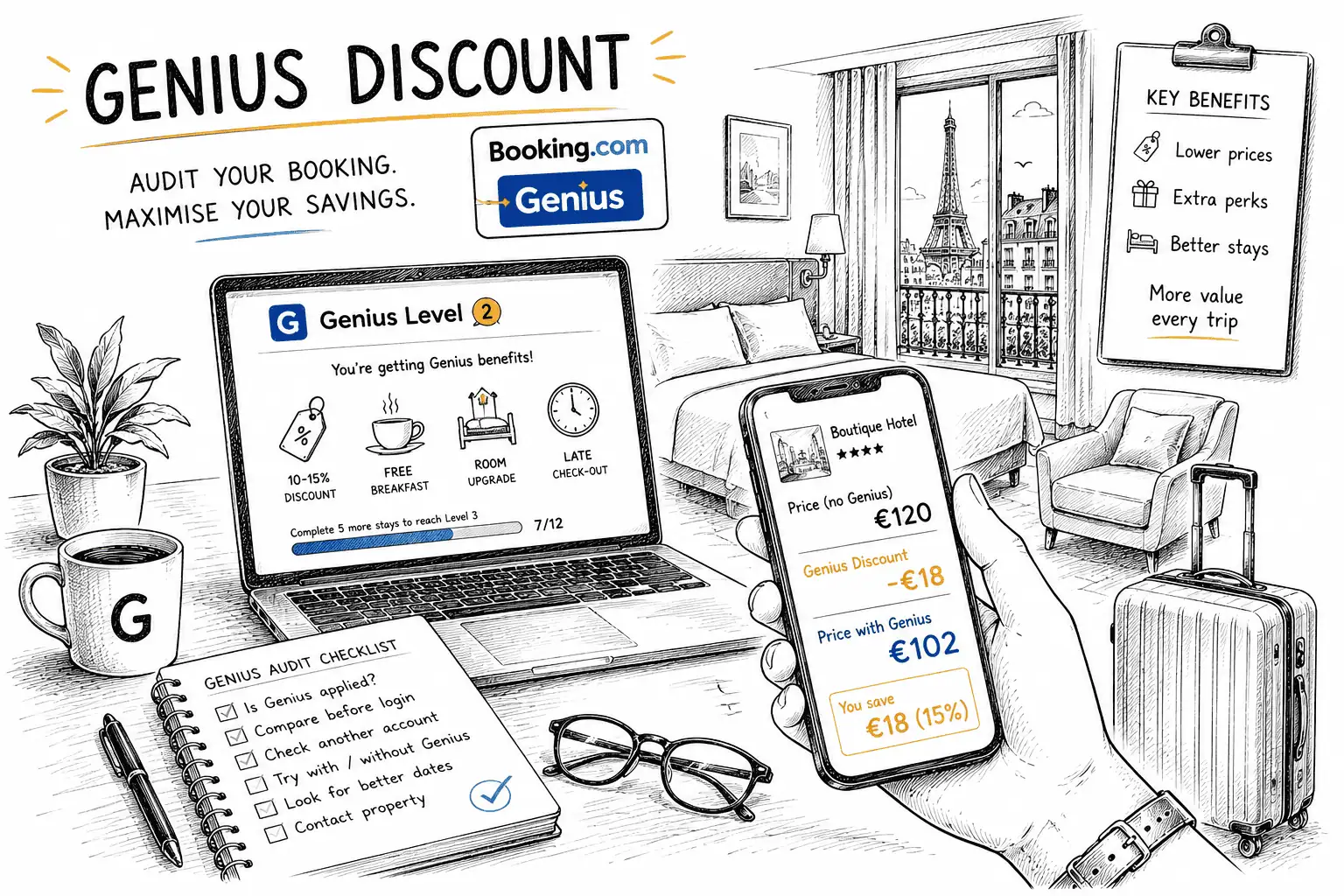 Booking.com's "Genius" Discount: Is It Real? We Audited 200 Bookings ...